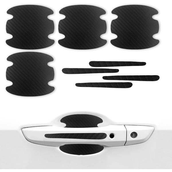 商品名車のドアハンドルステッカー8枚 レザーカーボンファイバー車のドアハンドル保護フィルム 傷防止 防水 車のドアサイドハンドルペイント保護フィルムOSIFIT 8PCS Car Door Handle Sticker, Leather C...