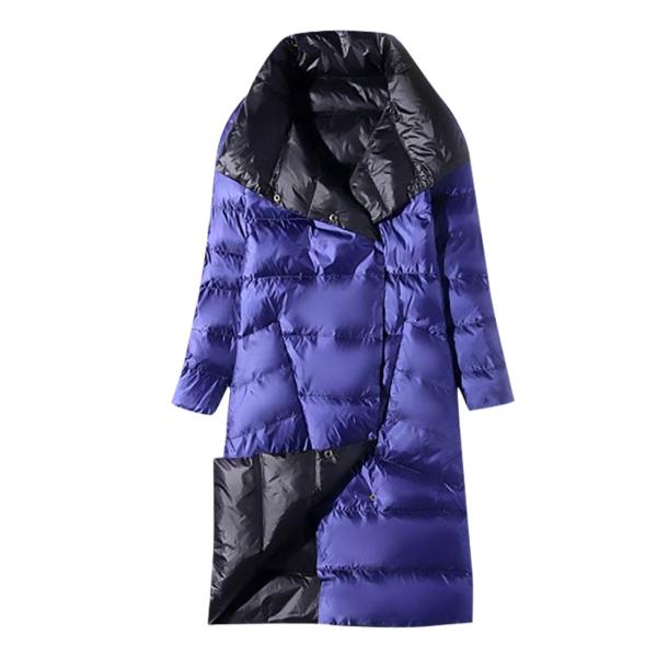 商品名:  DASAYO Women Long Button Down Coat Mid Length Quilted Puffer Windproof Lightweight Outerwear Padded Stand Collar J...