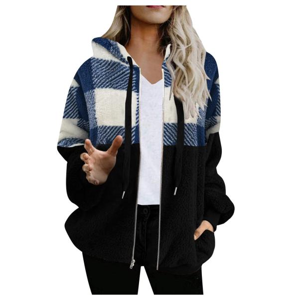 商品名:  DOLKFU Women Zipper Pullover Sweatshirt Fuzzy Fleece Sherpa Hoodie Coat Long Sleeve Warm Winter Trendy Clothes Out...