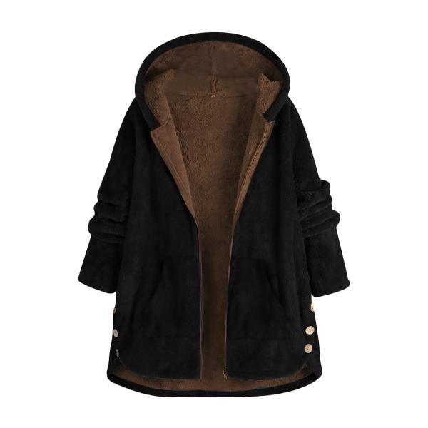 商品名:  symoid Womens Oversized Sherpa Lined Jacket with Hood Winter Fuzzy Fleece Coat Warm Soft Bufffalo Plaid Casual Out...