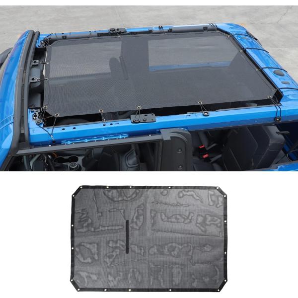 商品名Sunshade Mesh Sun Shade Bikini Top Cover Provides Roof UV Sun Protection Accessories for Ford Bronco 2 Door 2021 2022...