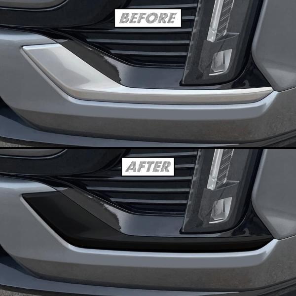 商品名SlickMod クローム削除ブラックアウトビニールオーバーレイ 2020-2023 キャデラック XT6 フォグライトトリム (グロスブラック)SlickMod Chrome Delete Blackout Vinyl Overla...