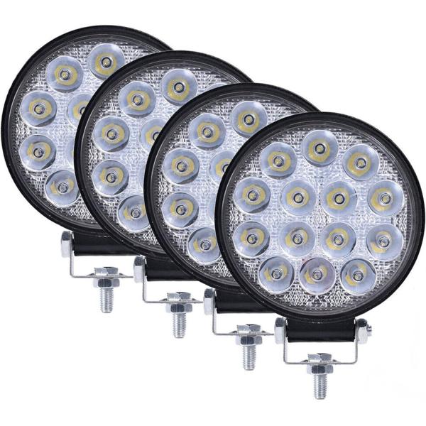 商品名MUVKQC 42W Led Round Light pods,4PCS 4.5Inch Led Work Light bar,Flood Round Lights Off-Road Lights Led Lights Fit for...