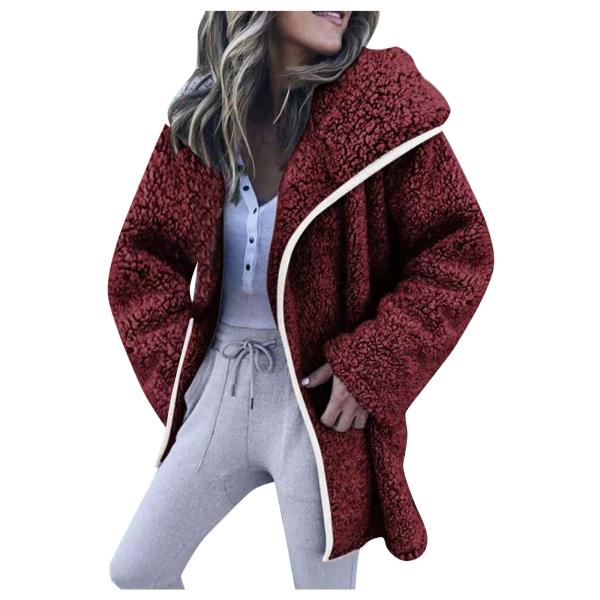 商品名:  Bilqis Womens Winter Coats Warm Lightweight Sherpa Lined Jacket Long Sleeve Hooded Parka Faux Suede Pea Coat Outer...