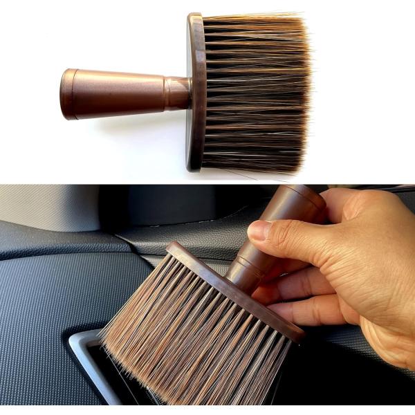 商品名TRNOI 車内用ダストブラシ 細部用カーブラシ 毛のディテールブラシ 自動/ダッシュボード/エアコン通気口/ディープクリーニングキーボード用ほこり取りツール (ブラウン、1個)TRNOI Car Interior Dust Brus...