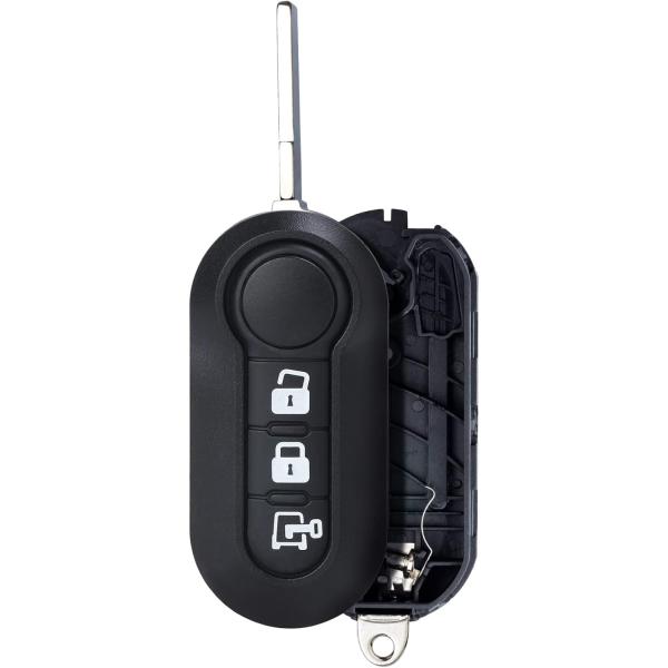 商品名Keymall カーキーフォブシェルケース 交換用 RAM ProMaster 1500 2500 3500 City 2015-2019 Fiat 500 Ducato 3ボタン キーシェルのみKeymall Car Key fob...