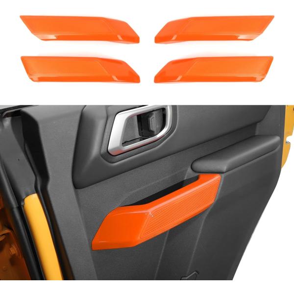 商品名HTHE for Ford Bronco Interior Grab Handle Cover Trim Compatible with Ford Bronco 2021 + 4Doors (ABS,Orange)ブランド：HTHE商...