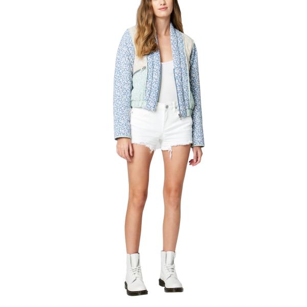 商品名:  [BLANKNYC] Womens Luxury Clothing Patch Work Floral Denim Jacket, Comfortable &amp; Stylish Coat, Summer Romance, ...