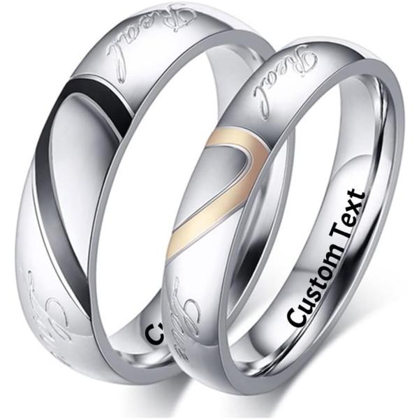 商品名Lecasar Matching Heart Rings His and Her Ring for Couples Couple Rings Set Love Women Promise Mens Women's Men Person...