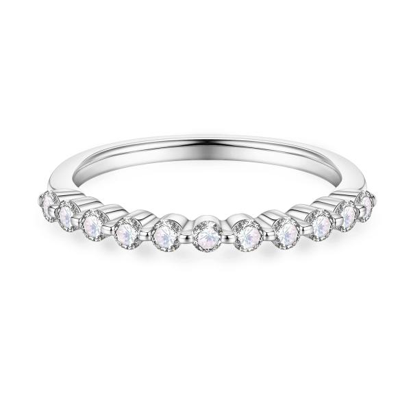 商品名: MOOSEA フローティングモアッサナイト 結婚指輪 レディース ラウンドDカラー VVS1 クラリティ人工ダイヤモンドリング 14K ホワイトゴールド バーメイユ バブルセッティング モアッサナイト ダイヤモンドリング レディー...