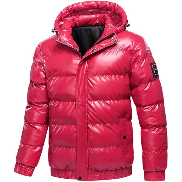 商品名:  Men's Down Jacket White Duck Hood Winter Warm Glossy Autumn Jacket Men Shiny Black Padded Spring Fluffy Red Overco...