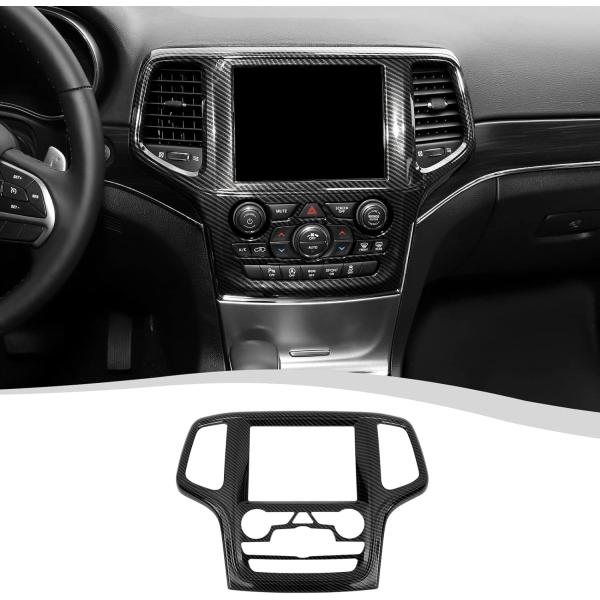 商品名SQQP Carbon Fiber Center Console Navigation Panel Screen Trim Cover Compatible with 2014-2018 Jeep Grand Cherokeeブランド...