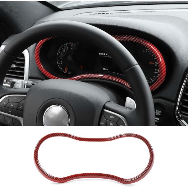 商品名Hoolcar Central Control Dashboard Bezel Cover for 2014-2021 Jeep Grand Cherokee, ABS Interior Accessories, Red Carbon...