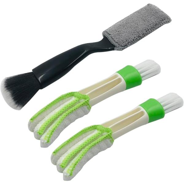 商品名FineGood 2 Pcs Double Head Car Detailing Brushes, Car Brushes Soft Car Cleaning Kit Brush Interior Car Cleaner Detail...