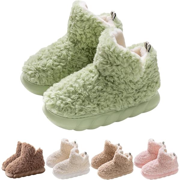 商品名IJPQIJ Women's Fluffy Fleece Boots, Women's Cozy Cloud Boots, Cute High-Top Cotton Slippers, Winter High Top Snow Boo...