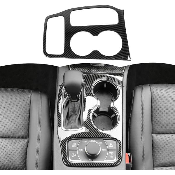 商品名RT-TCZ Carbon Fiber Gear Shift Panel Trim Cover Center Console Cup Holder Stickers Decoration Interior Accessories fo...