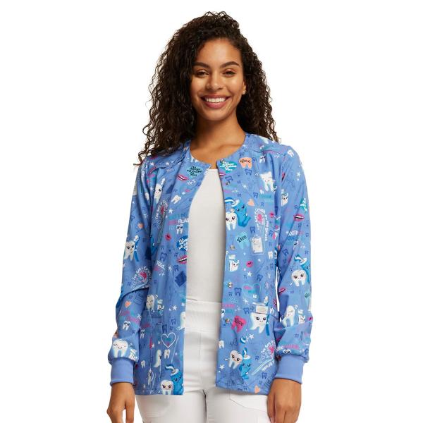 商品名:  Dickies EDS Women Warm Up Scrubs Jacket Snap Front DK309, L, Fillings for Youブランド: Dickies商品サイズ: Large高さ: 36cm横幅: ...