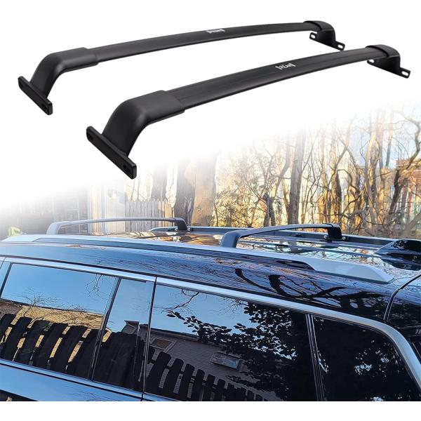 商品名ルーフラッククロスバー ジープグランドチェロキー L 2021 2022 2023年式ルーフラッククロスバー アップグレードクロスバー 大容量 カーゴアクセサリー (ジープグランドチェロキーL 最大200ポンド)Roof Rack C...