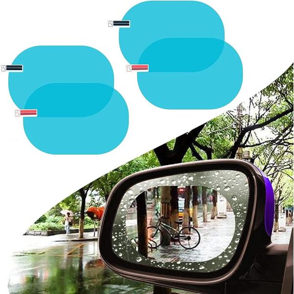 商品名4PCS Car Rearview Mirror Film, Rainproof Waterproof Anti Fog Mirror Film, Transparent HD Protective Sticker, Universa...
