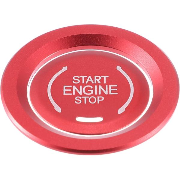 商品名ABSOPRO カーエンジンスタート イグニッションボタンカバートリム キャデラックCT4 XT4 XT6 CT5用 アルミニウム合金 レッドA ABSOPRO Car Engine Start Ignition Button Cov...