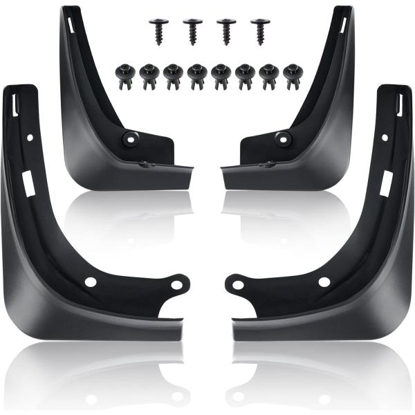 商品名泥よけ Teslaモデル3対応 (マットブラック)OMT Mud Flaps Compatible with Tesla Model 3, 4 Pack Mud Flaps Drill Free Splash Guards for 2...