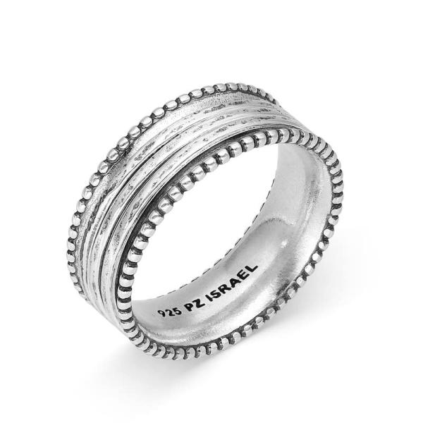 商品名: PZ ビーズスピナーリング スピナー3個付き, 6, 貴金属, 宝石なし Paz Creations Women's 925 Sterling Silver Spinner Ring - Sturdy Band Ring With...