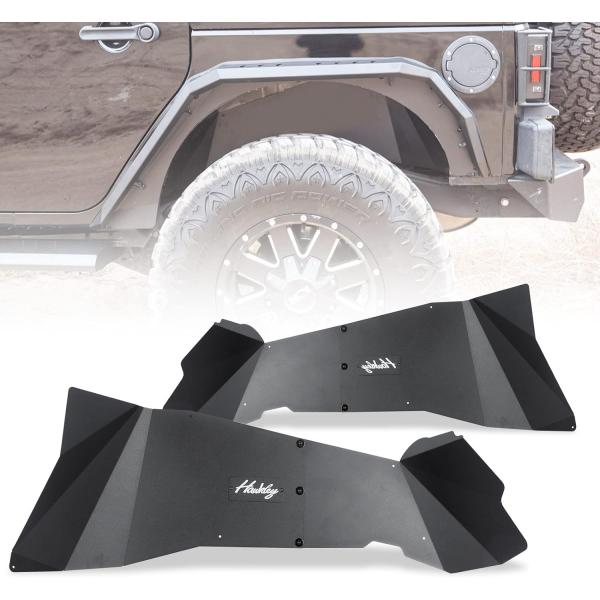 商品名AUTOFREE Rear Inner Fender Liners Compatible for 2007-2018 Jeep Wrangler JK JKU Unlimited, Offroad Powder Coated Stee...