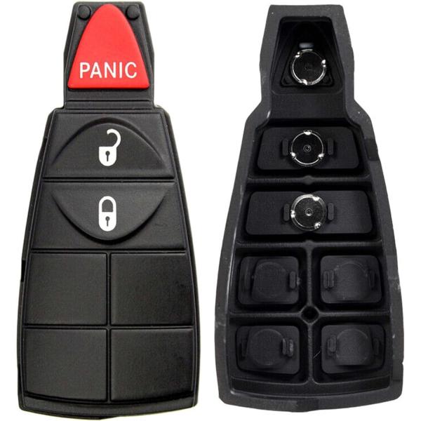 商品名Lot of 1x New Replacement Key Fob Fobik Rubber Button Compatible with &amp; Fit for RAM Chrysler Dodge Jeep WVブランド：Ke...