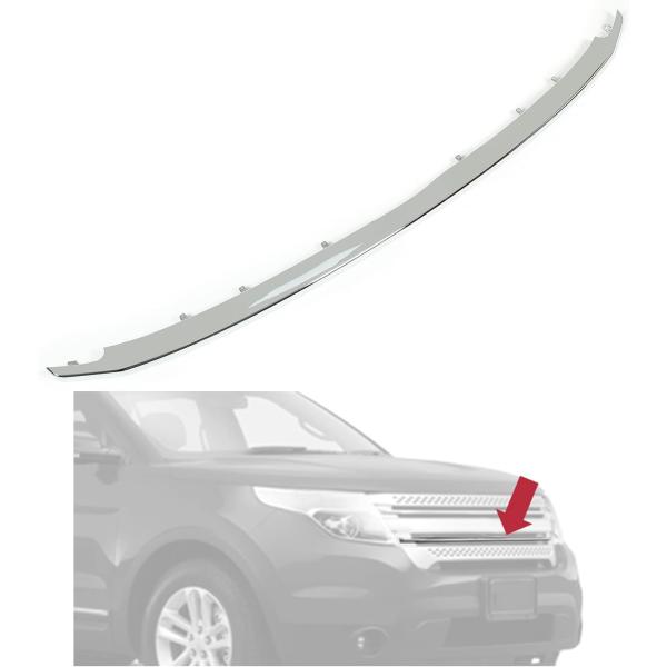 商品名HECASA グリルトリム 2011-2015 フォード エクスプローラーベースリミテッド XLT 交換用 FO1216107 BB5Z8200BA フロント下部グリル クロームHECASA Grille Trim Compatibl...