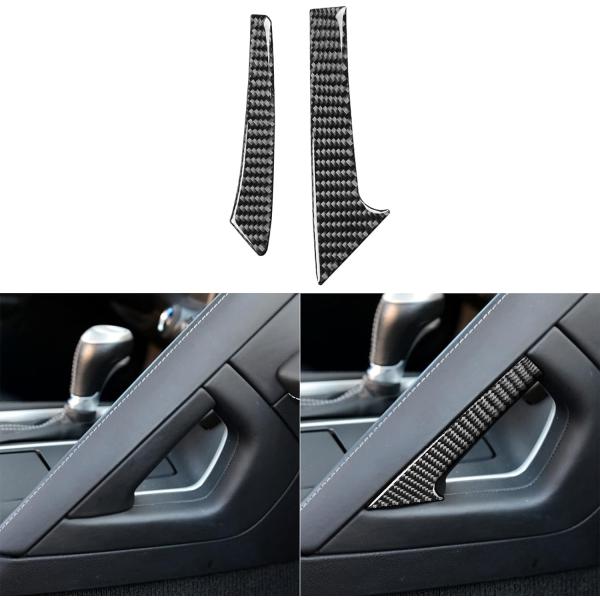 商品名NVCNX リアル3Kカーボンファイバー センターコンソール ハンドル サイドアームレストカバー デカール カーインテリア トリムアクセサリー シボレーコルベット C7 Z06 2014 2015 2016 2017 2019用 ブラ...