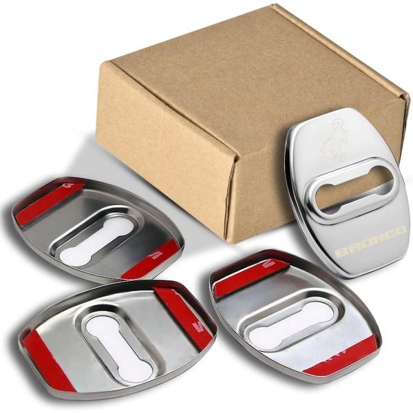 商品名Stainless Steel Door Lock Protection Cover Compatible for Bronco Accessories, for Bronco 2/4 Door Interior Sport Acce...