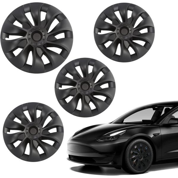 商品名Model 3 Wheel Covers 18 Inch-Terfulnel Hubcap Fit 2016-2023 Tesla Model 3 Hubcaps 4PCS Replacement Hub Caps Protectio...
