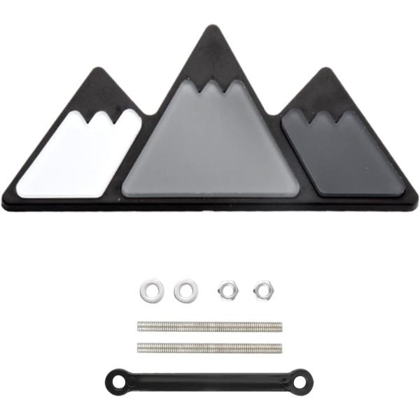 商品名Yonput 3色グリルバッジロゴデコレーション 自動バッジ Tacoma 4Runner用 ピックアップグリル3色ラベル 3.9インチ x 1.7インチ 三角形センターグリッドアクセサリー (トライアングル-ホワイト グレー ブラッ...