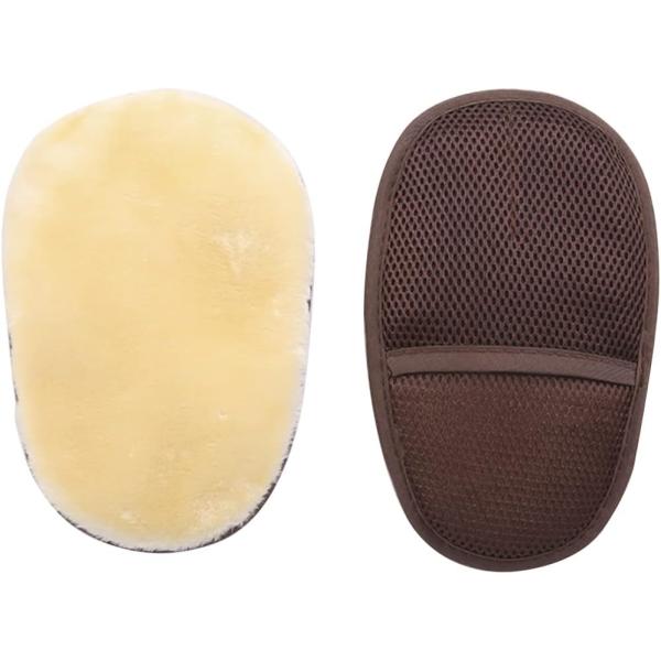 商品名Moioee Car Wash Wool Glove, 2 Pcs Fleece Auto Cleaning Pad Gloves, Soft High Density Automotive Washing Mat, Scratch ...