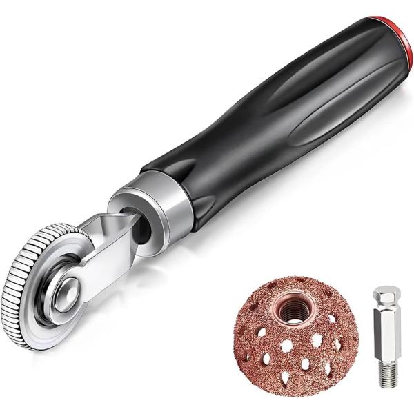 商品名Moioee タイヤ修理パッチツール タイヤパッチローラー エアタイヤ修理バッファー用 タングステンスチールタイヤバフホイール 自動車タイヤ研削ヘッド研磨アクセサリー 車 トラック オートバイ バイク用Moioee Tire Repa...