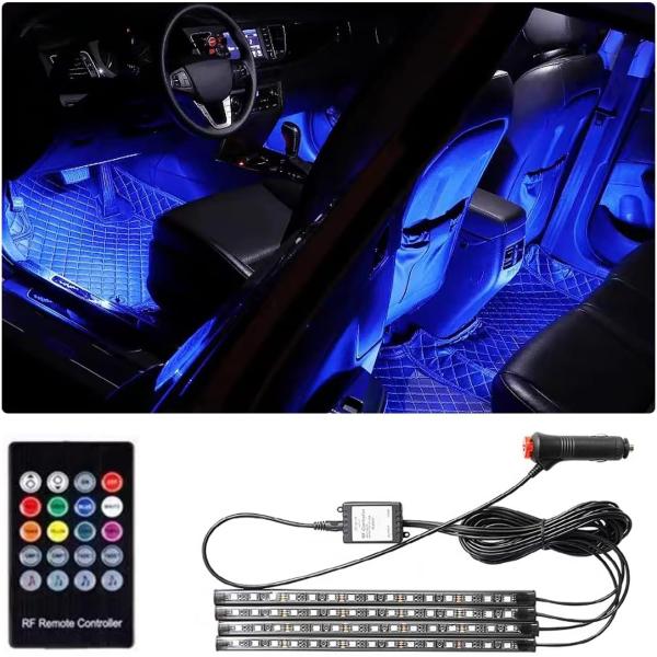 商品名Moioee Car LED Lights, DC 12V Car Interior Lights with Sound Active Function and Wireless Remote Control, 4pcs LED Li...