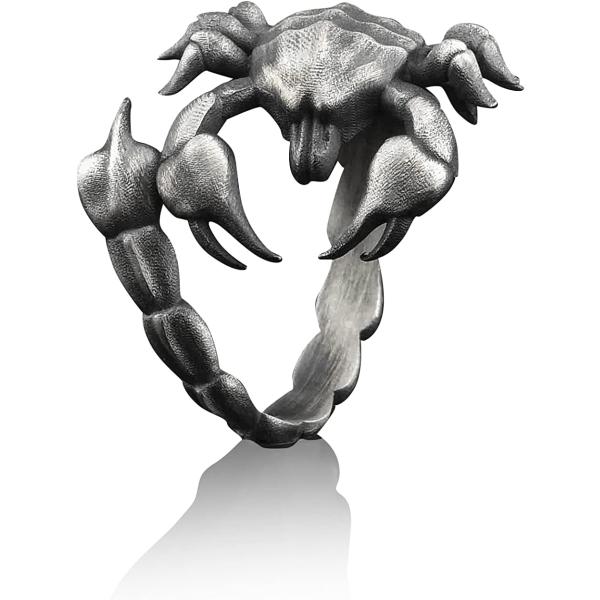 商品名BySilverStone Jewelry -Scorpion Handmade Sterling Silver Men Ring, Scorpio Zodiac Sign Ring, Scorpion Animal Ring, Sc...