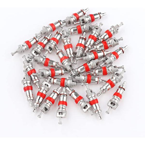 商品名30個 ニッケルメッキ タイヤバルブコア カーアクセサリーキット ユニバーサルバルブ取り外し交換 車 トラック オートバイ バイク HVAC A/C アプリケーション用30PCS Nickel Plated Tire Valve Co...