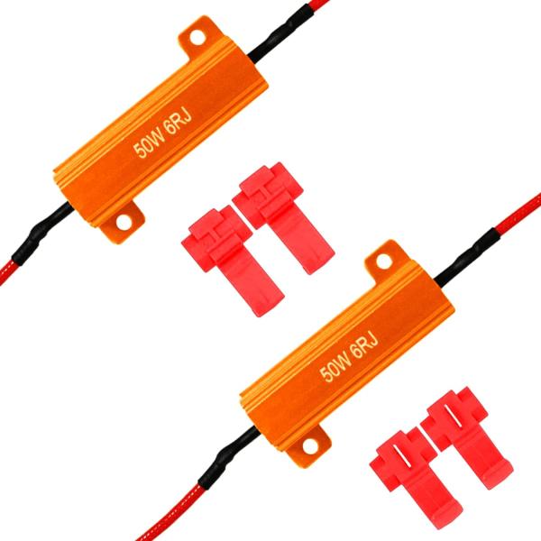 商品名2PCS 50W 6ohm Load Resistors, LED Load Resistors, Automotive Replacement Resistors, Led Turn Signal Resistor Fit for ...