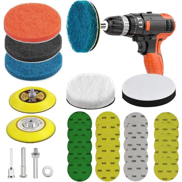 商品名HITTLWARE ヘッドライト修復キット (29個)HITTLWARE 32 Pieces Car Headlight Restoration Kit 3 Inch Headlight Cleaner Restorer with  ...