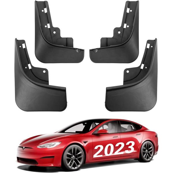 商品名BASENOR 2023 2022 Tesla Model S 格子柄 泥よけ スプラッシュガード ドリル不要 マッドガード 車両プロテクター マッドフラップ 外装アクセサリー (4個セット)BASENOR 2024 2023 202...