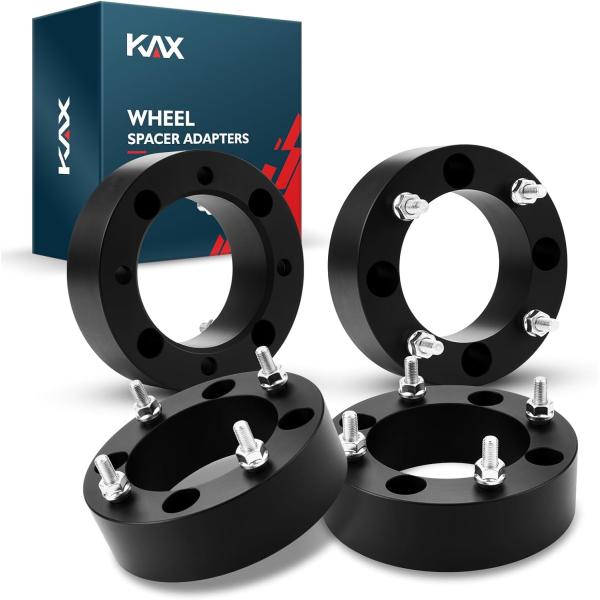 商品名KAX 5x4.75~5x4.5 ホイールアダプター ホイールスペーサー 厚さ1インチ M12x1.5 スレッドピッチ 74mm ハブボア 5ラグ チェロキー、ラングラー、コンパス、エルドラド、セビリア、カマロ用KAX 5x4.75 ...