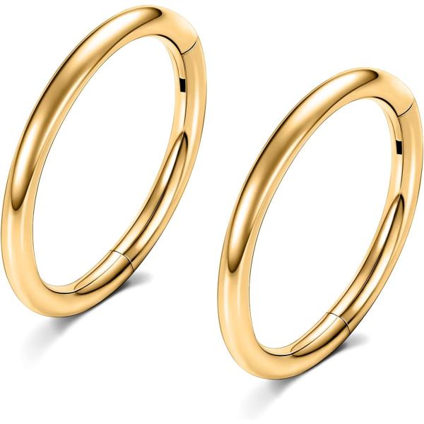 商品名ZUOPOEKI ノーズリングフープ 2個 316L サージカルスチール 14G 16G 18G 20G 22G セプタムリング 軟骨フープイヤリング ヘリックス コンチ リップ ゴールド シルバー ボディピアス ジュエリー レディー...