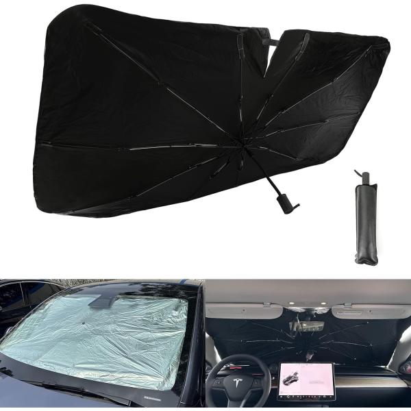 商品名ROCCS Windshield Sun Shade for Car Window Shades Compatible with Tesla Model 3/Y Foldable Umbrella Reflective Sunshad...