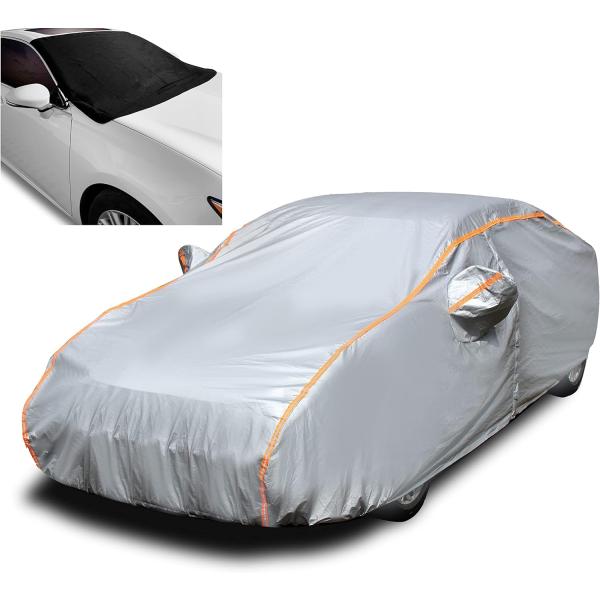 商品名ANITANT 9層小型車カバー 自動車用 全天候型 防水 (ギフト用フロントガラスカバー) Carpa para Carro フルエクステリアカバー Tesla モデル3 Honda Civic Mercedes c300 BMW ...