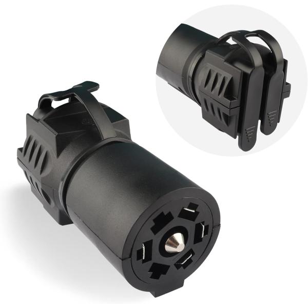 商品名CXCCOI Upgrade Version 2 in 1 Trailer Plug Adapter for 7 Pin Round to 4 or 5 Flat Blade Trailer Connector with Dustpr...