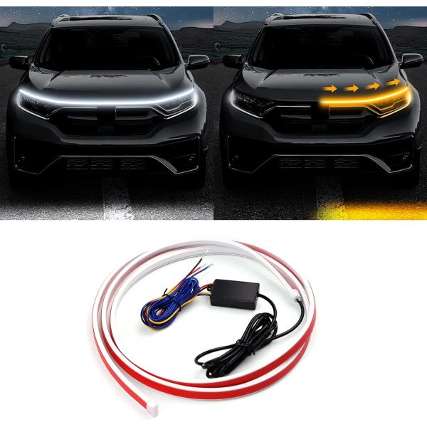 商品名JUPIZEUS LED Car Under Hood Light Strip Cuttable Automotive Engine LED Strips Turning Light Guide Decorative Waterpro...
