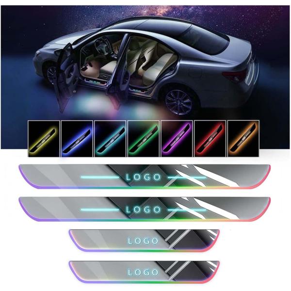 商品名LOWEEY 4Pcs Custom LED Door Sill Pro, Wireless Car Door Lights, Bloomcar LED Door Sill With 7 Lighting Colors, Auto-S...