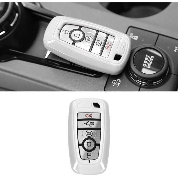 商品名RT-TCZ キーフォブケースカバー キーホルダー 保護シェル アクセサリー フォード F150 &amp; Explorer 2018-2023用 フォード ブロンコ &amp; ブロンコ スポーツ 2021-2023用 ホワイトR...