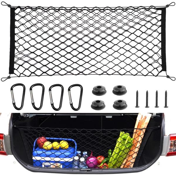 商品名BAILALIBO Automotive Cargo Net, (35.4x15.8 inch) Car Cargo Net for Car, Jeep, SUV. Adjustable Elastic Car Rear Cargo ...